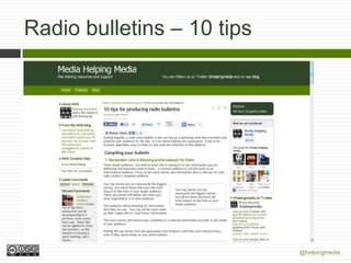 Tips for producing radio bulletins | PPTX