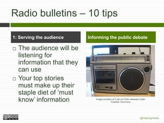 Tips for producing radio bulletins | PPTX