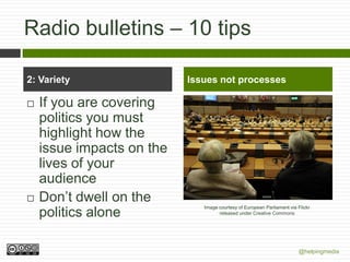 Tips for producing radio bulletins | PPTX