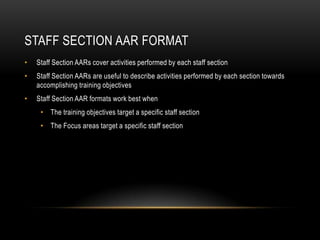 Producing A Staff Level AAR | PPTX