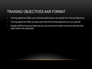 Producing A Staff Level AAR | PPTX