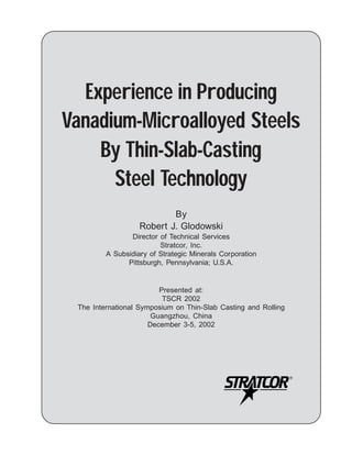 Producing vanadium nitrogen-microalloyed_steels | PDF | Chemistry | Science
