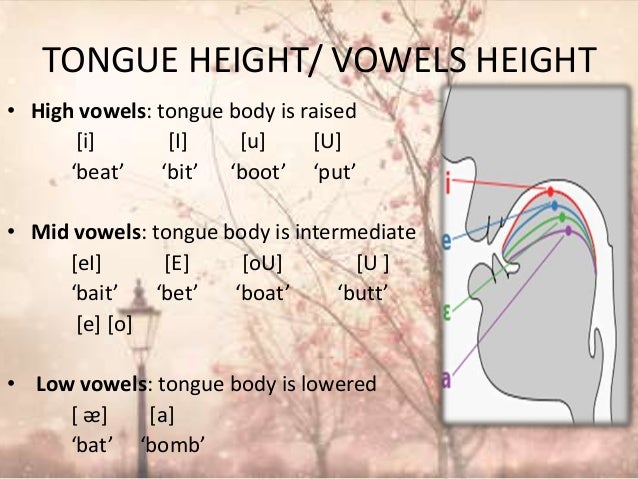 Producing vowels