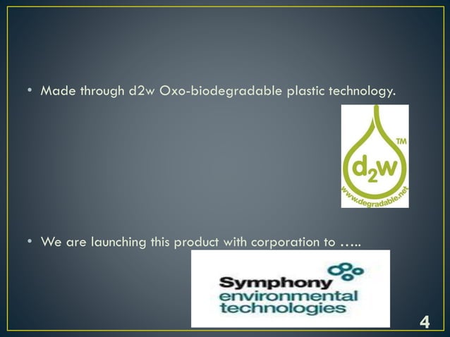 Short Introduction to d2w plastic bags