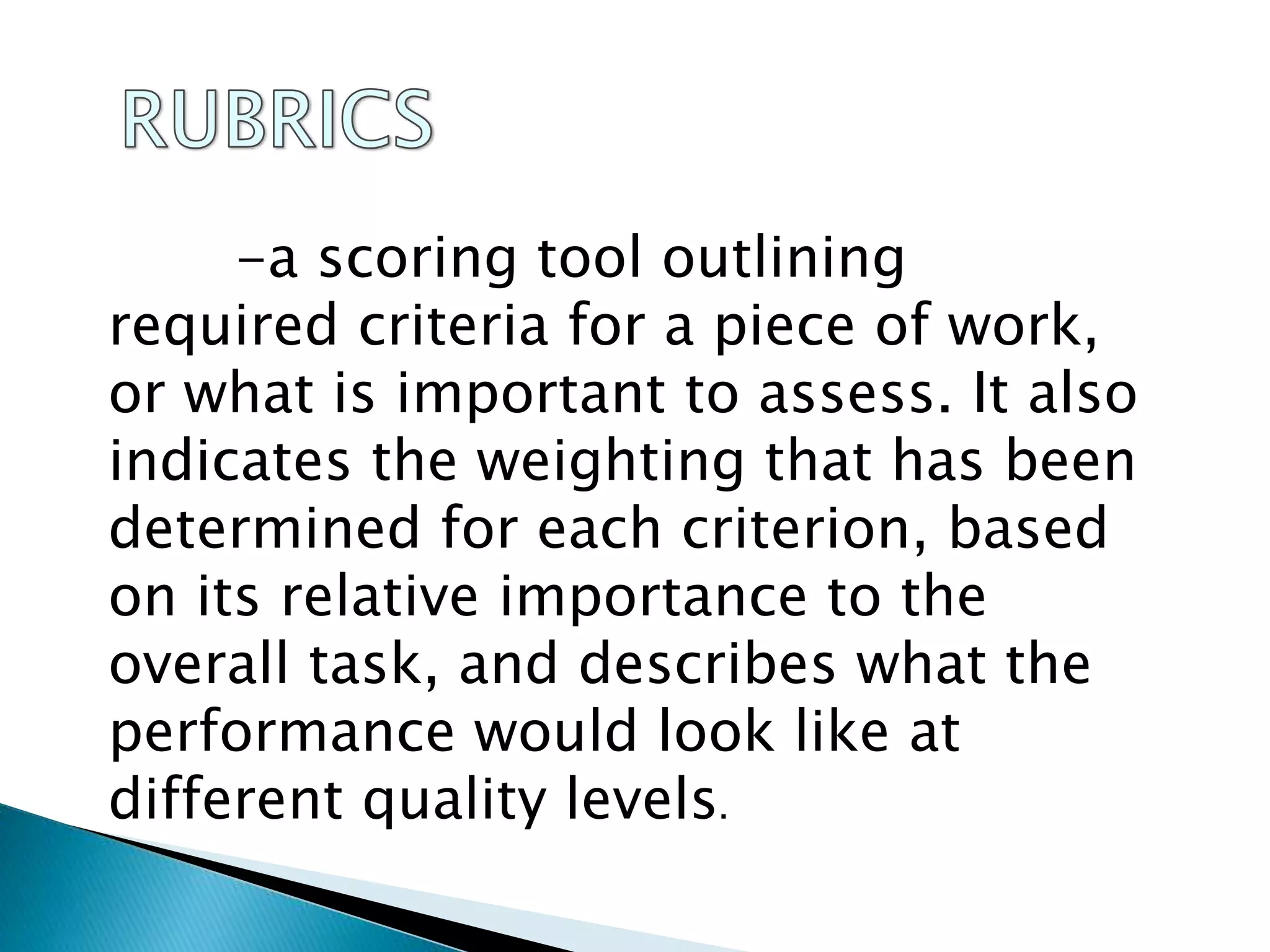 Product based assessment | PPTX