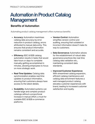 Product Catalog Management- Challenges and Importance | PDF