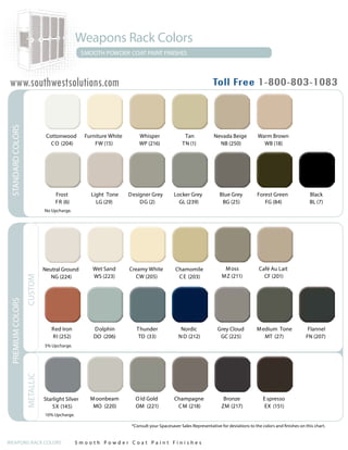 Spacesaver Products Color Chart | PDF