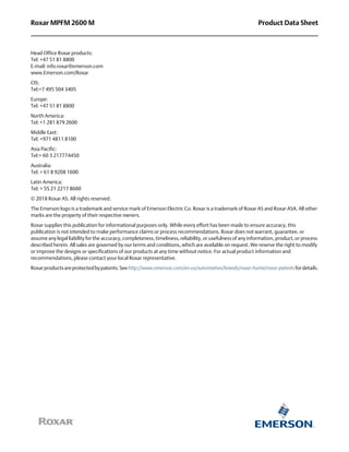 Product data-sheet-mpfm-2600-m-roxar-en-us-170810 | PDF
