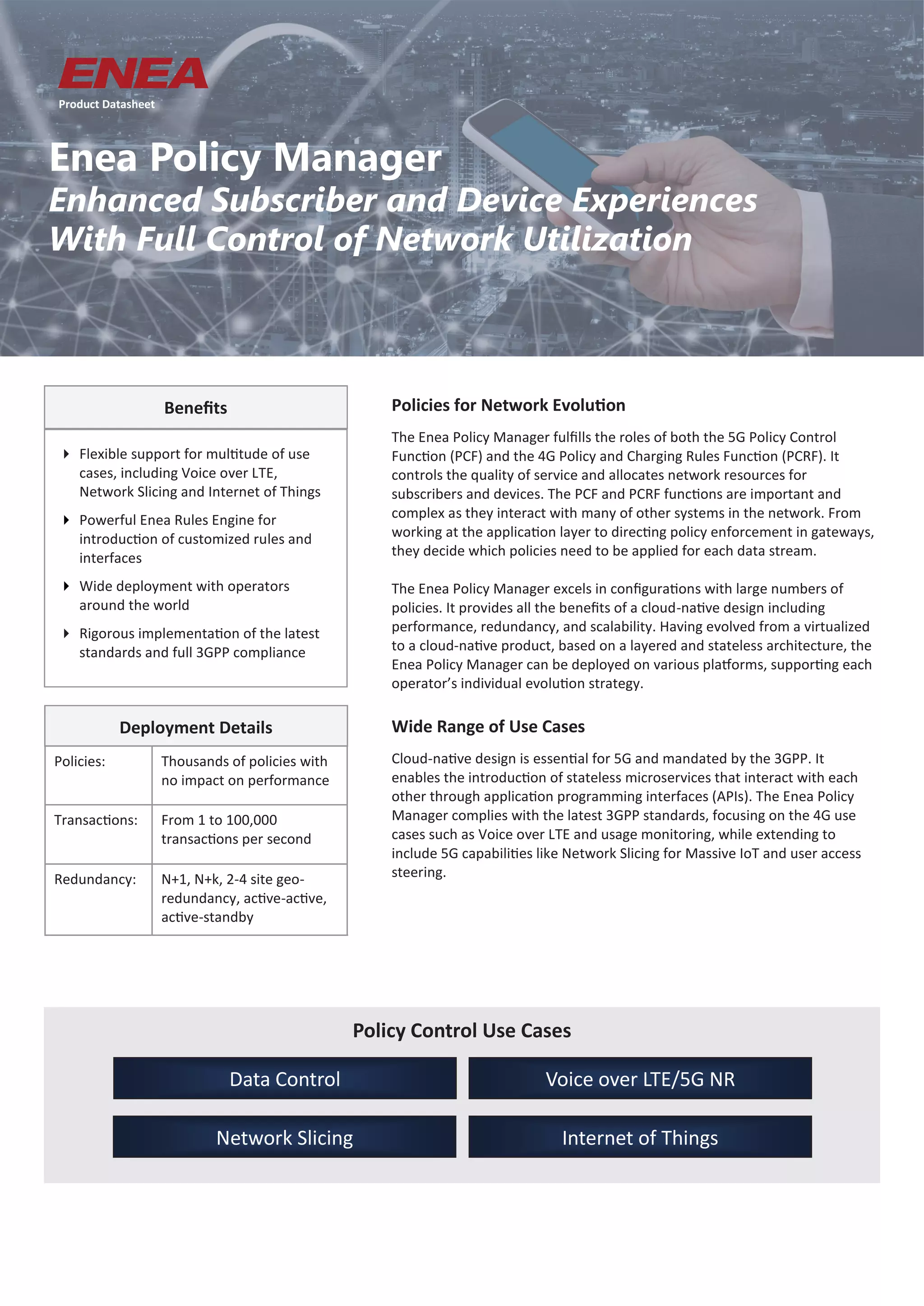 Enea Policy Manager Datasheet | PDF