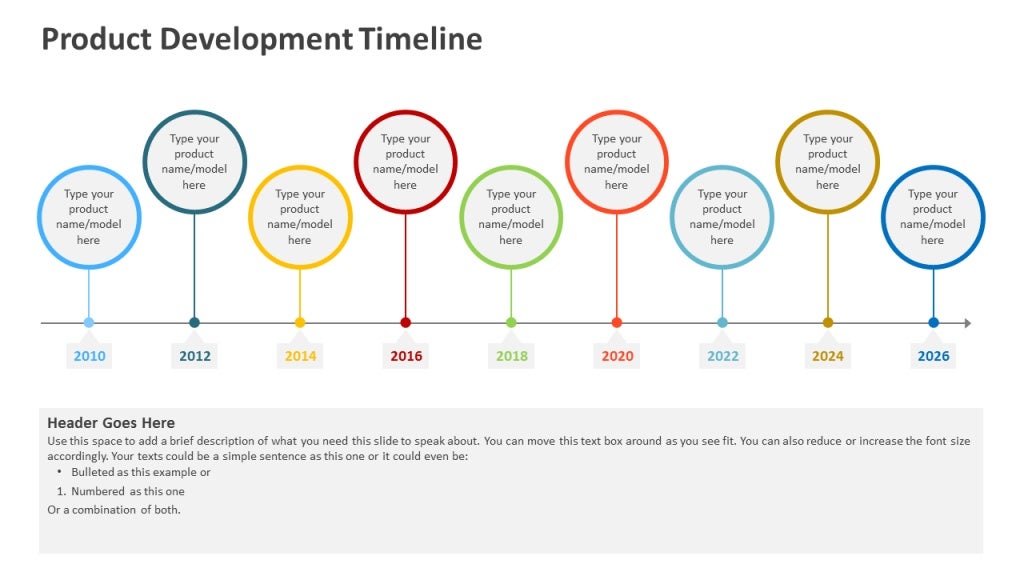 Product Development Timeline PPT Template 
