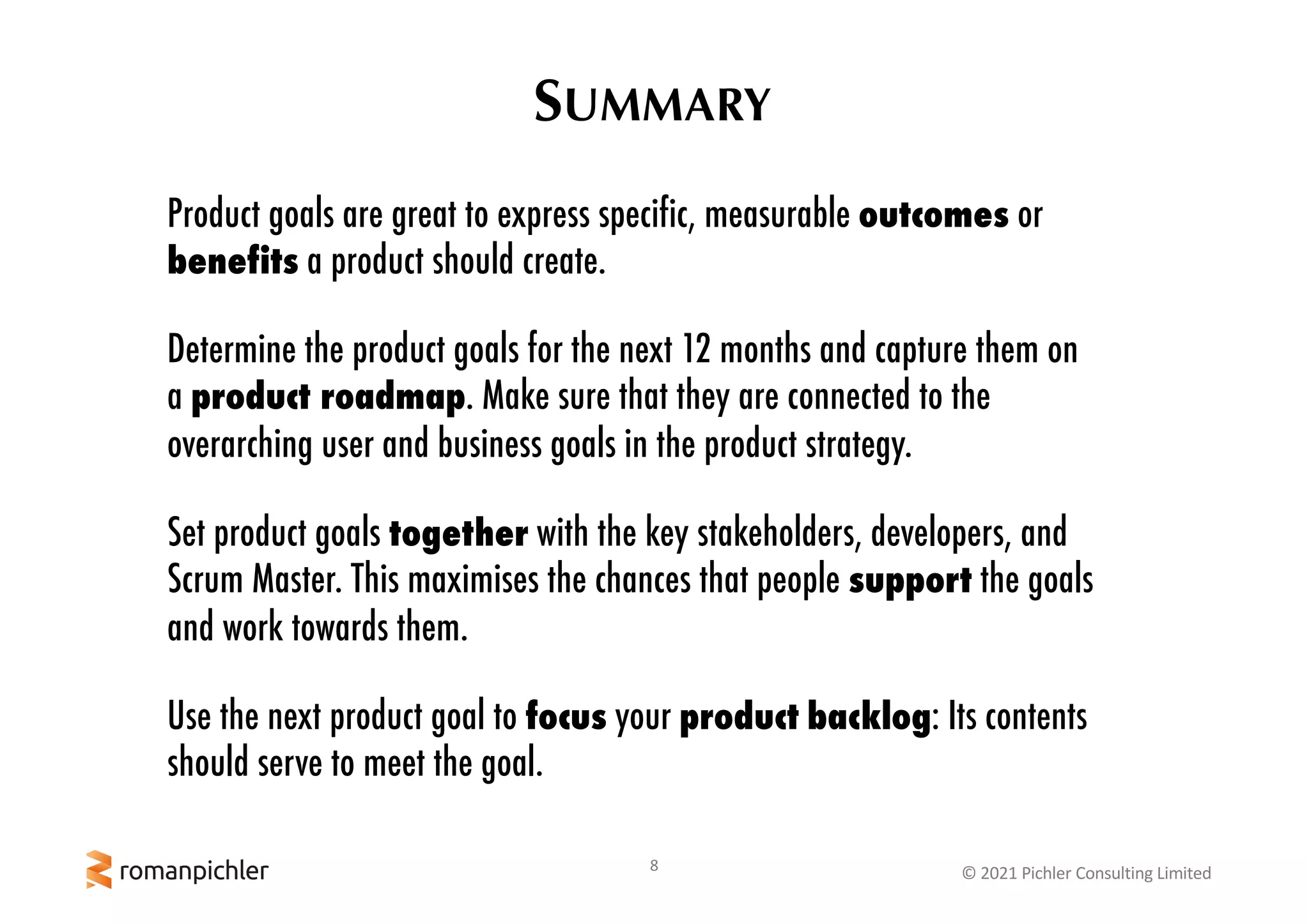 Product Goals in Scrum | PDF