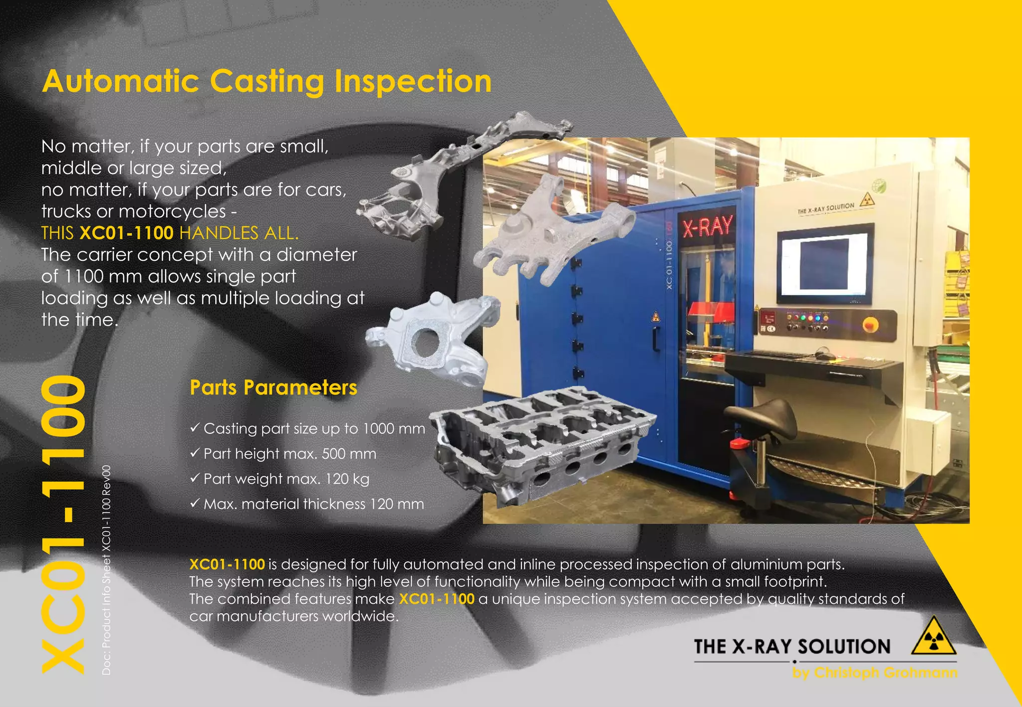 Automatic Casting Inspection | Info sheet XC01-1100 | PPT