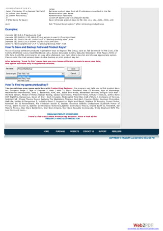 Product Key Finder - Find Product Key, Recovery and Backup | PDF