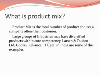 Product mix | PPTX