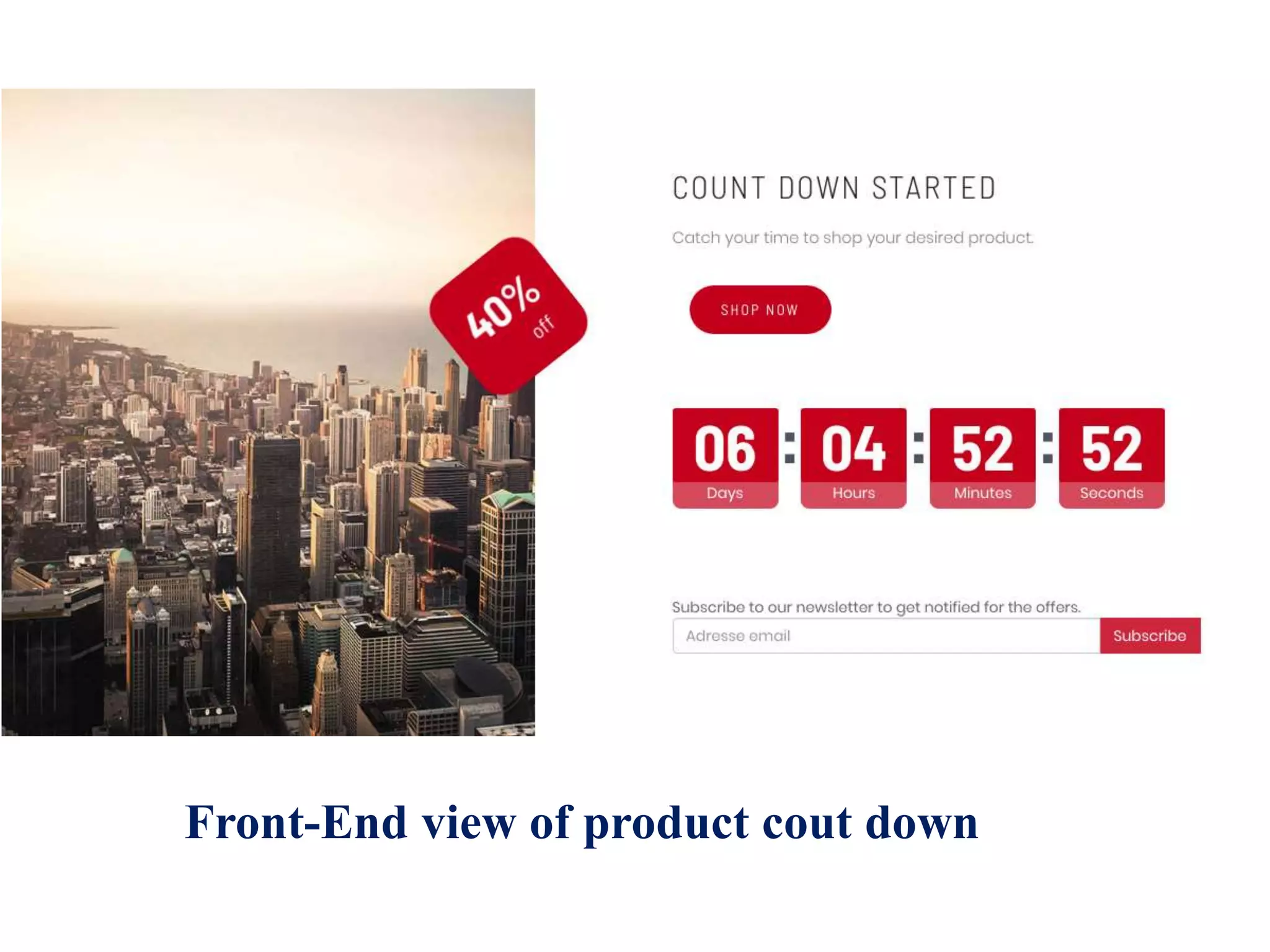 Odoo web shop Product offer timer snippet | PPT