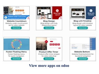 Odoo web shop Product offer timer snippet | PPTX