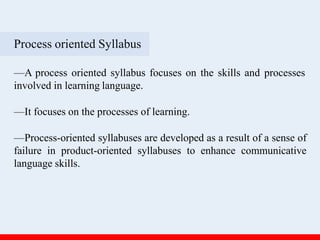 Product oriented syllabus | PPTX