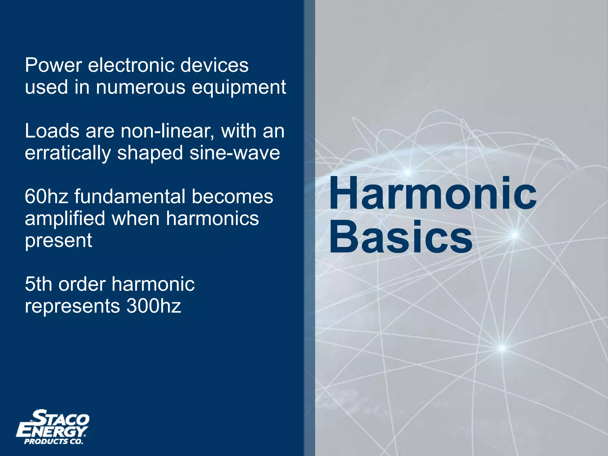 Product: Power Factor & Harmonics: StacoSine: Harmonics | PPTX