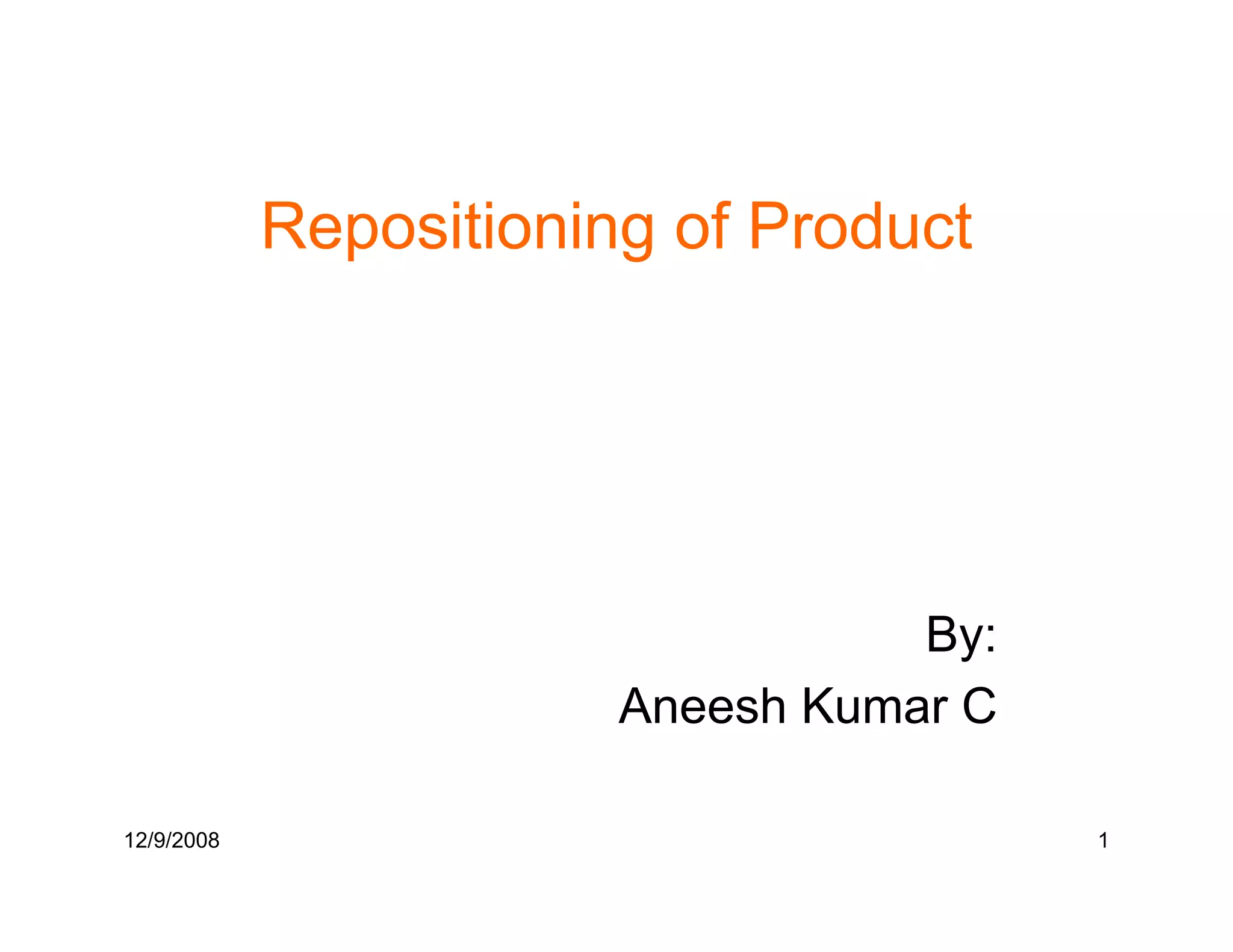 Product Repositioning | PDF