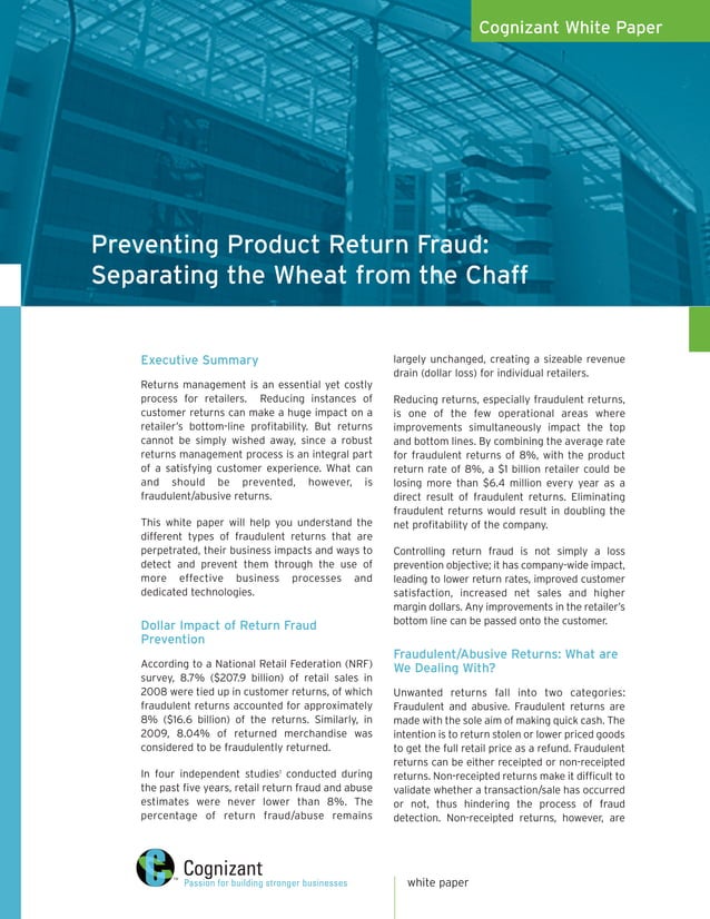 Product return-fraud | PDF