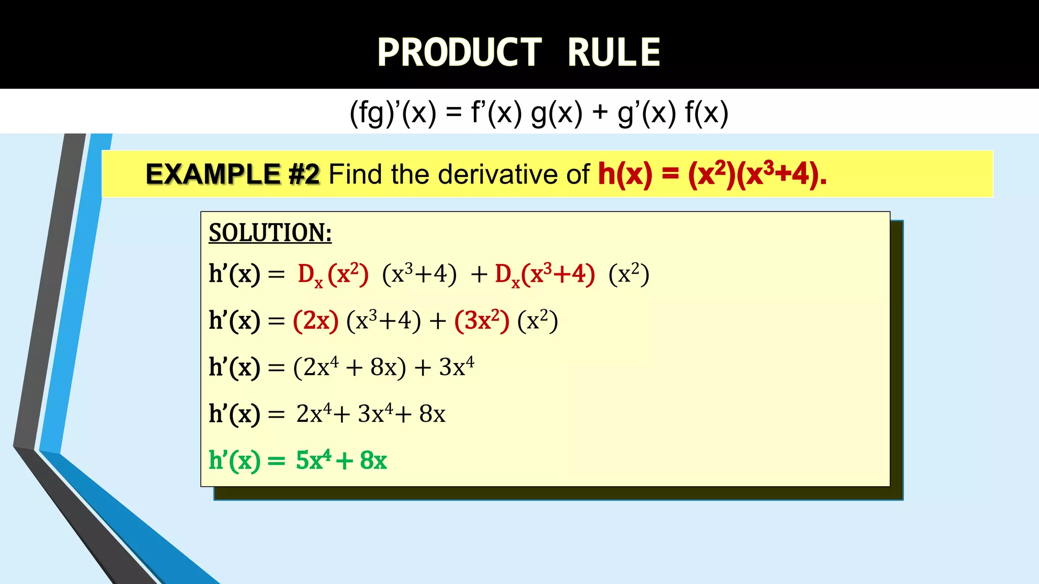 Product rule | PPTX | Physics | Science