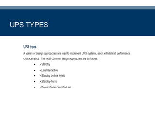 Product: UPS: Different Types of UPS | PPTX