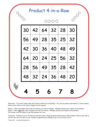 Product 4 in a row | PDF | Board Games and Puzzles | Games and Puzzles