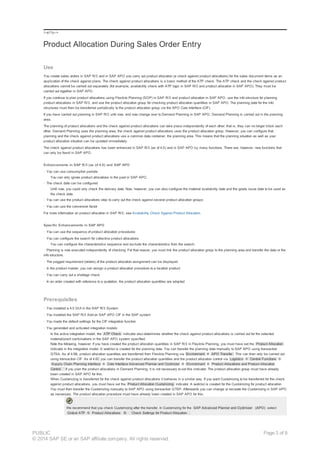 Product allocation during sales order entry | PDF