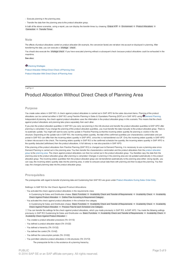 Product allocation during sales order entry | PDF