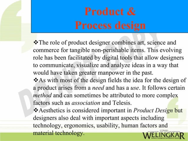 Product and process design | PDF