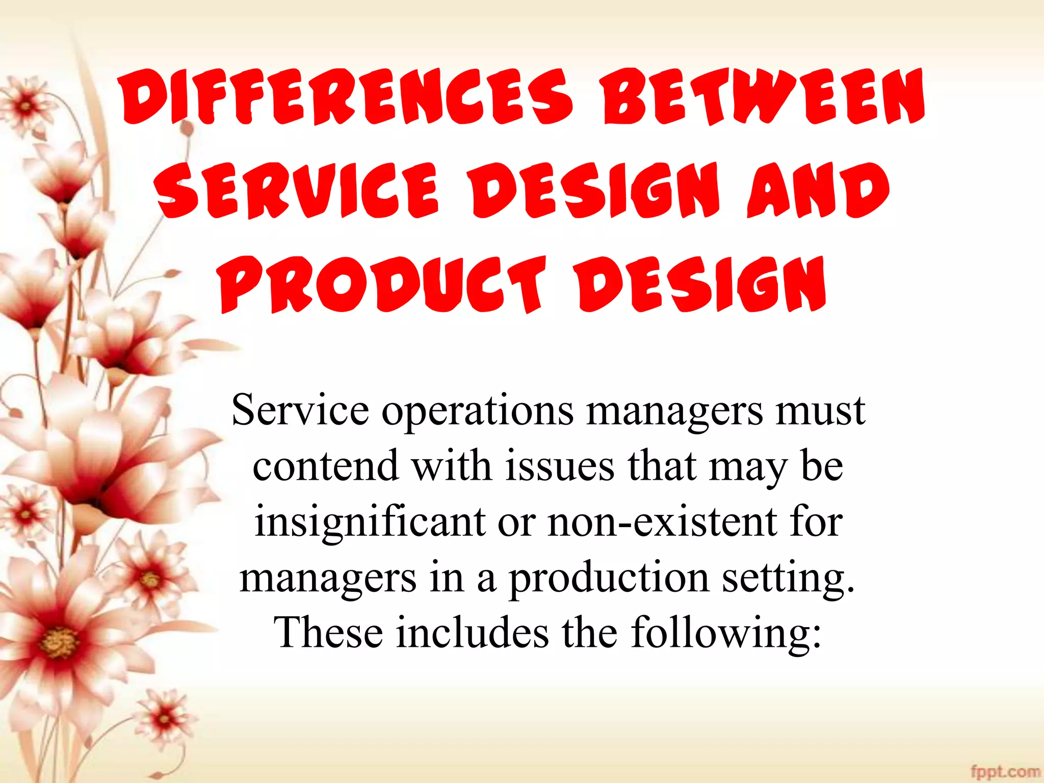 Product and service design | PPTX