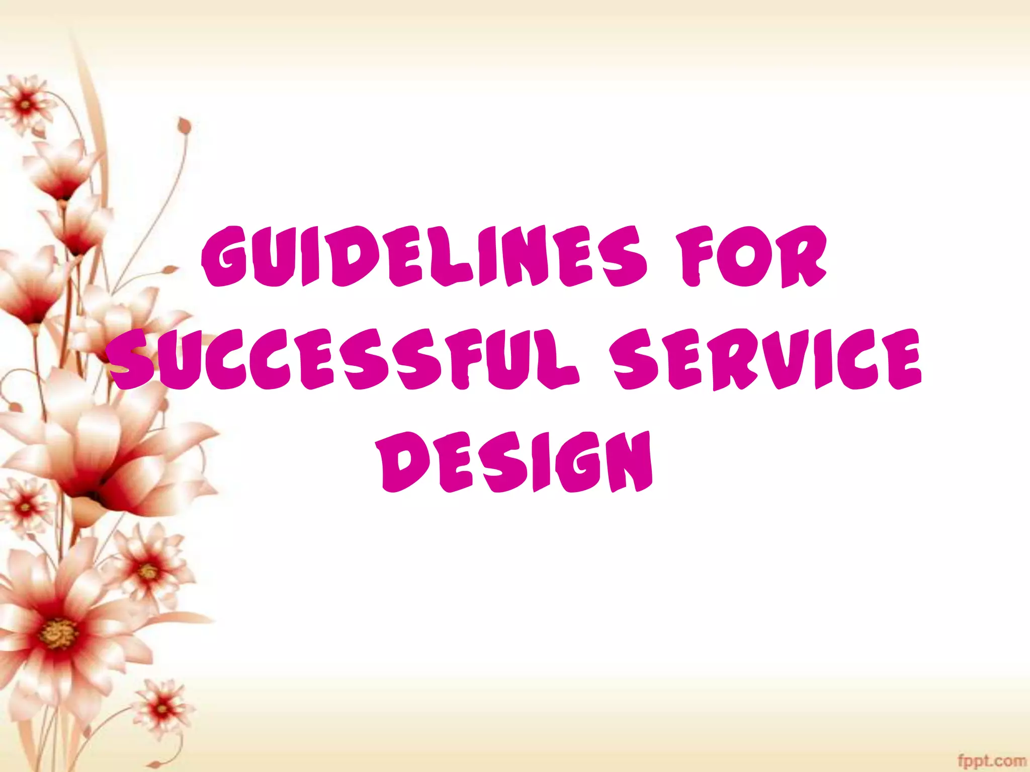 Product and service design | PPTX