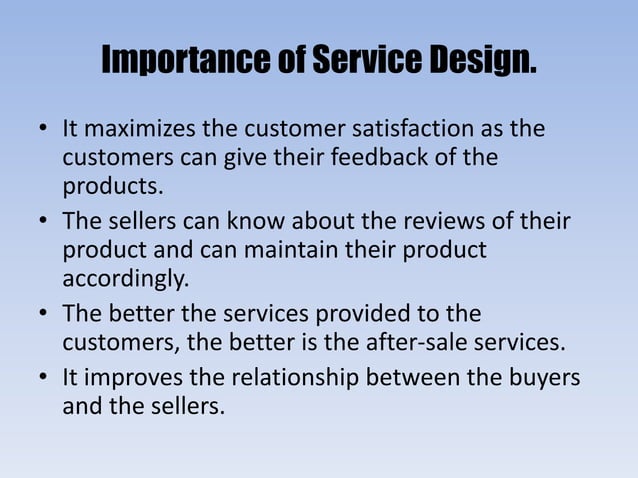 Product and service design | PPTX