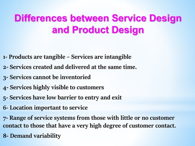 Product and service design | PPT
