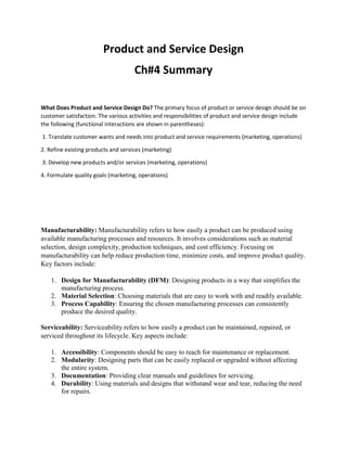 Product and Service Design1.pdf a detailed presentation | PDF