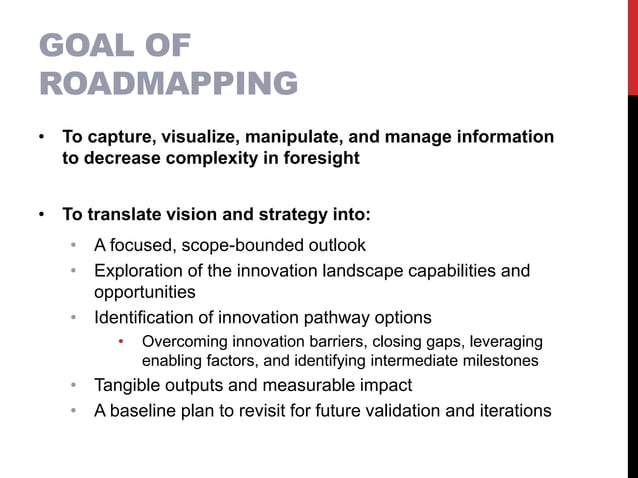 Product and Technology Roadmaps and Roadmapping Processes - Dave ...
