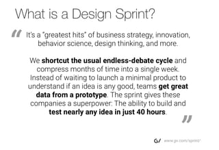 Using Design Sprint to Accelerate Innovation | PPT