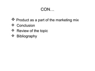 Product as a part of marketing mix | PPT
