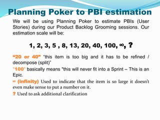 Product backlog estimation and velocity | PPTX