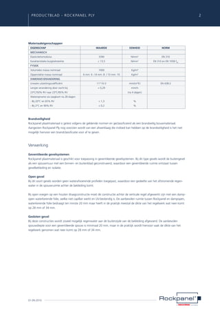 ROCKPANEL - Productblad rockpanel ply | PDF