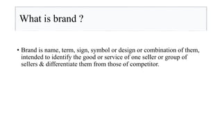 Product life cycle & brand | PPTX