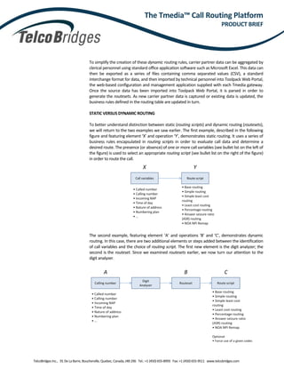 Product brief tmedia call routing platform v4 | PDF
