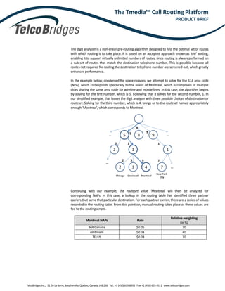 Product brief tmedia call routing platform v4 | PDF