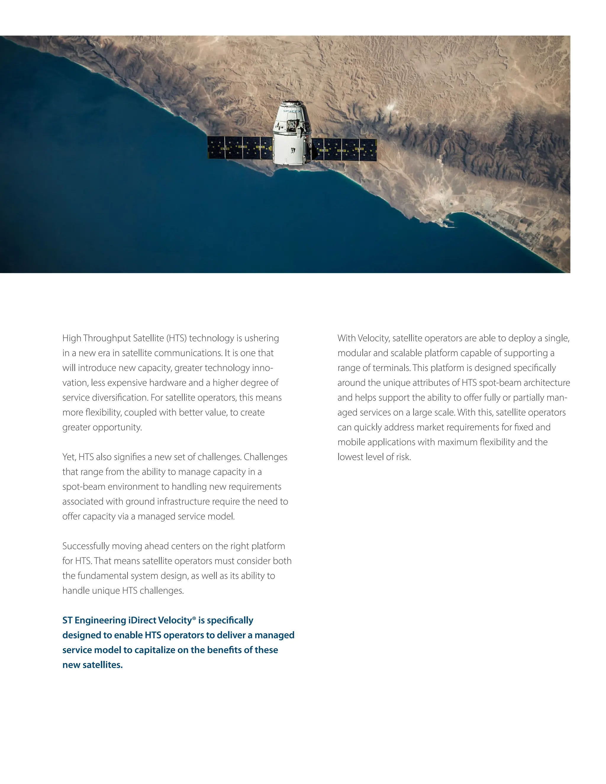 ST Engineering iDirect Product Brochure iDirect Velocity | PDF