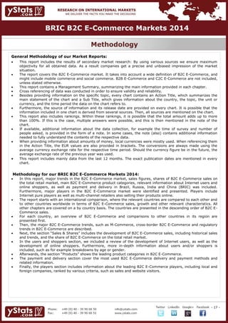Product Brochure: BRIC B2C E-commerce Markets 2014 | PDF | Internet ...