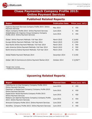 Product Brochure: Chase Paymentech Company Profile 2015: Online Payment ...
