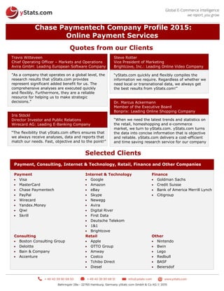 Product Brochure: Chase Paymentech Company Profile 2015: Online Payment ...