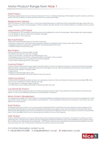 Nice 1 Product Range | PDF
