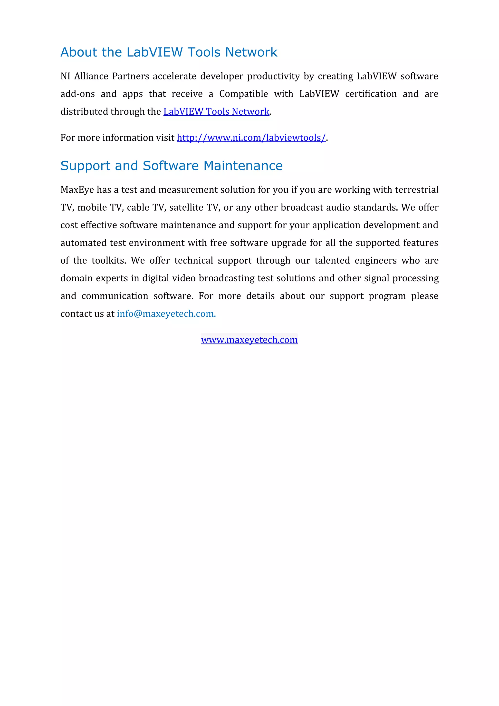 MaxEye Technologies Product Brochure | PDF | Digital Audio | Computer ...