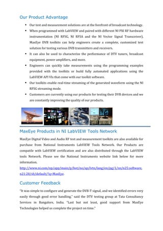 MaxEye Technologies Product Brochure | PDF | Digital Audio | Computer ...